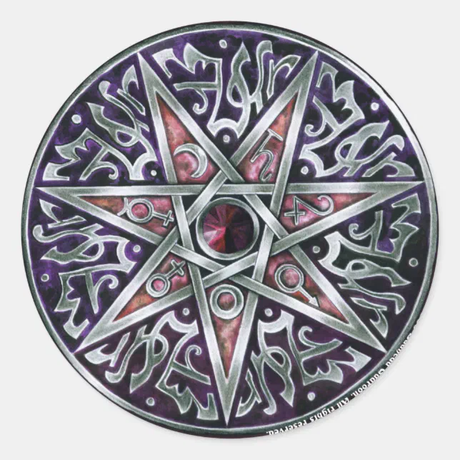 Star Of Fey Sticker Round | Zazzle