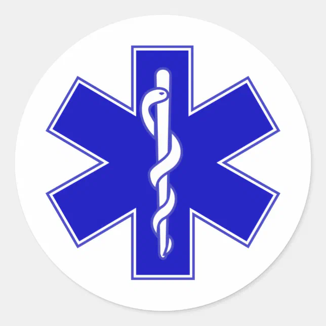 Star of Life Classic Round Sticker | Zazzle