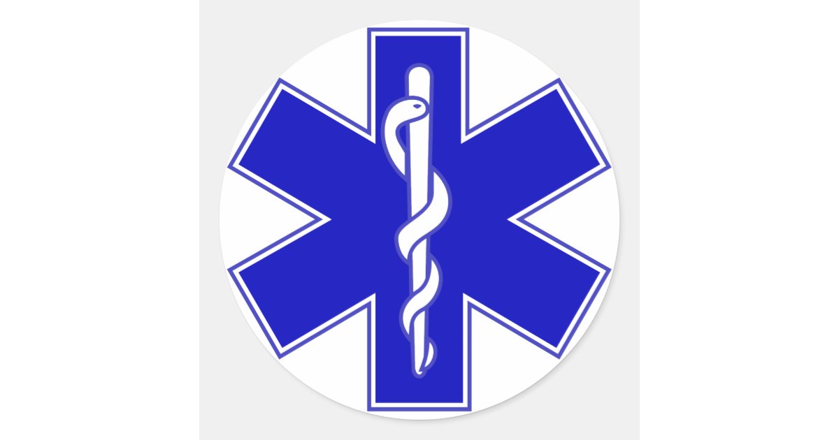 Star of Life Classic Round Sticker | Zazzle