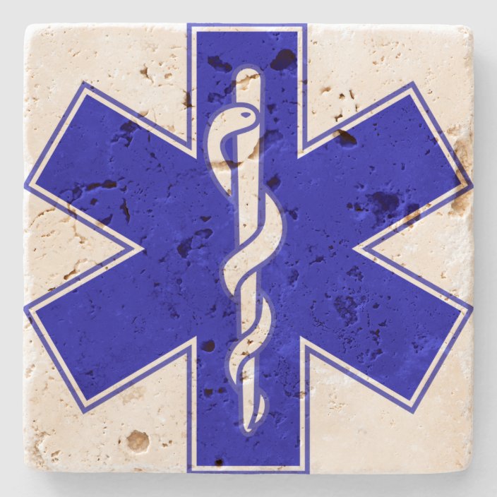 Star Of Life (logo only) Stone Coaster | Zazzle.com