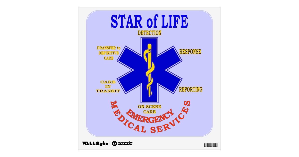 STAR OF LIFE WALL DECAL | Zazzle
