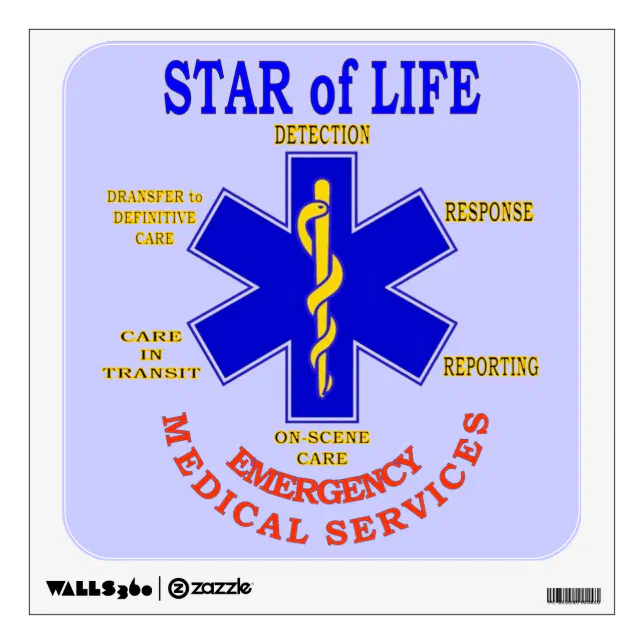 STAR OF LIFE WALL DECAL | Zazzle
