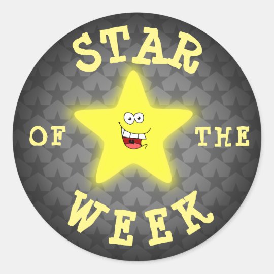 Star of the week classic round sticker | Zazzle.com