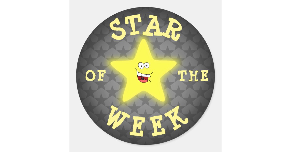 Star of the week classic round sticker | Zazzle