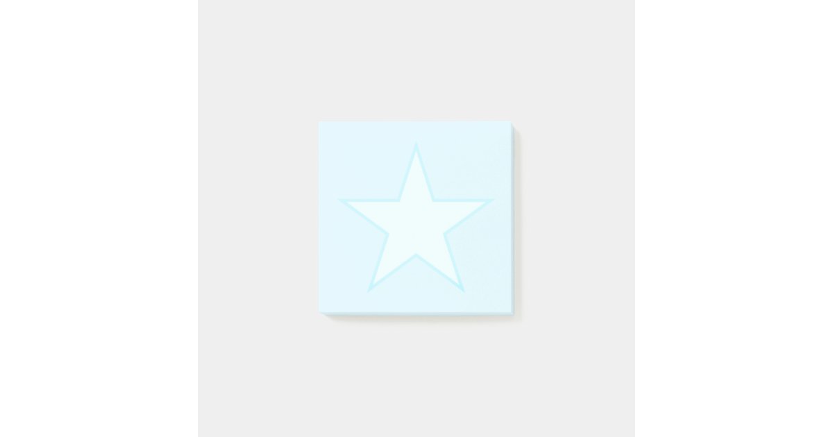 Star on Light Blue Post-it Notes | Zazzle