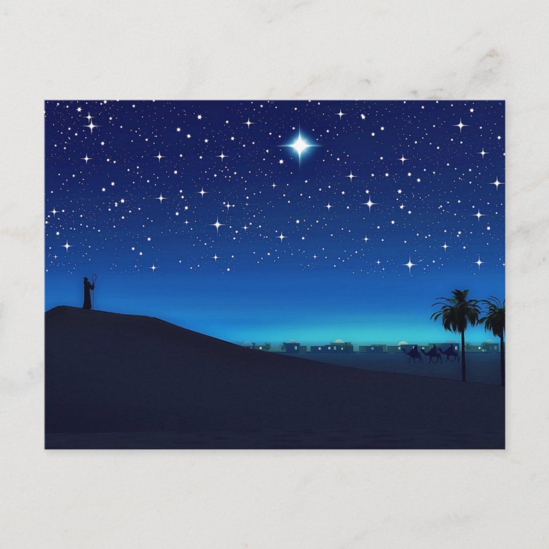 Star Over Bethlehem Postcard | Zazzle