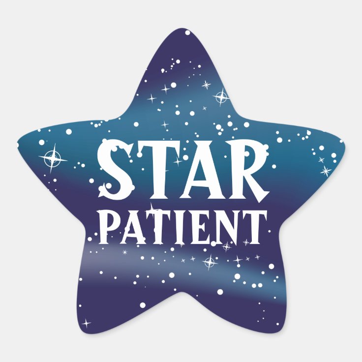 Star Patient Pediatric Stickers | Zazzle