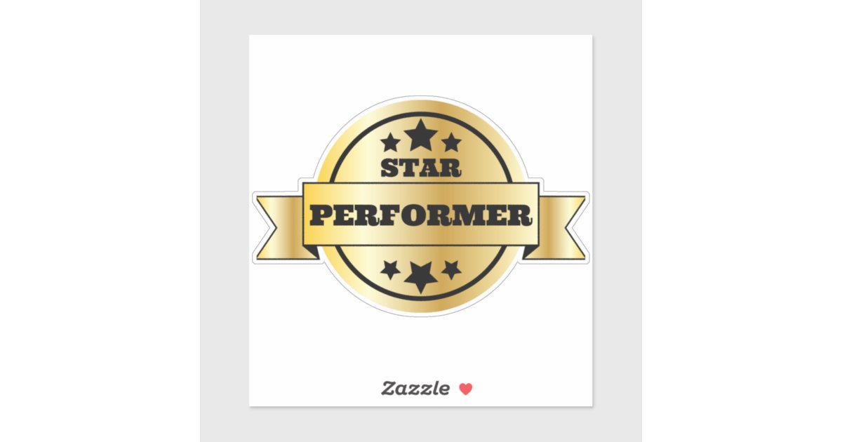 Star Performer Employee Recognition Graduation Sticker | Zazzle