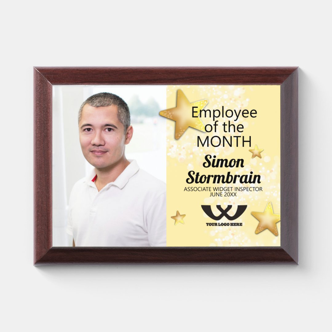 Star photo employee of the month recognition award | Zazzle