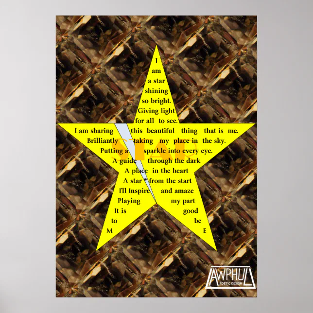 Star Poem Poster | Zazzle