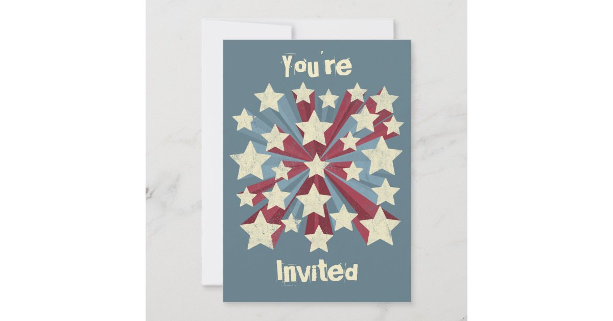 Star Pop Custom Invitation | Zazzle