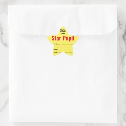 Star Pupil at school Star Sticker | Zazzle