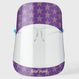 STAR PUPIL | Stars | Personalized | PURPLE Face Shield | Zazzle