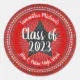 Star Red Class Year Graduation Sticker Seal | Zazzle