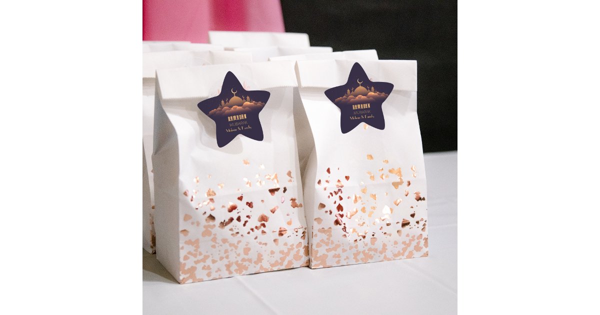 Star Shaped Ramadan Mubarak Sticker | Zazzle