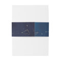 Star Sign Navy Wedding Cutlery Band Constellation Invitation Belly Band ...