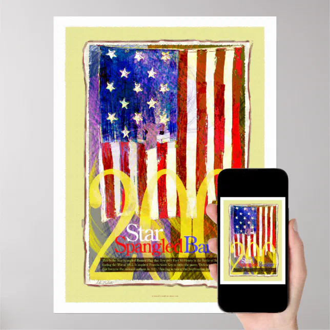 Star Spangled Banner Bicentennial Poster | Zazzle