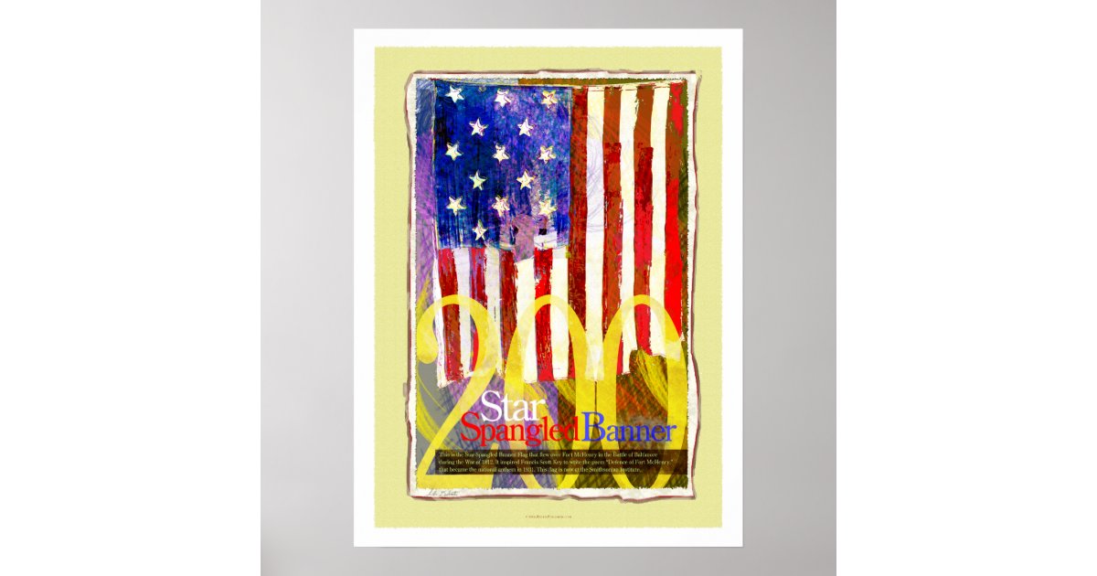 Star Spangled Banner Bicentennial Poster | Zazzle