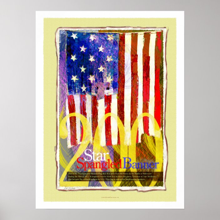 Star Spangled Banner Bicentennial Poster | Zazzle.com