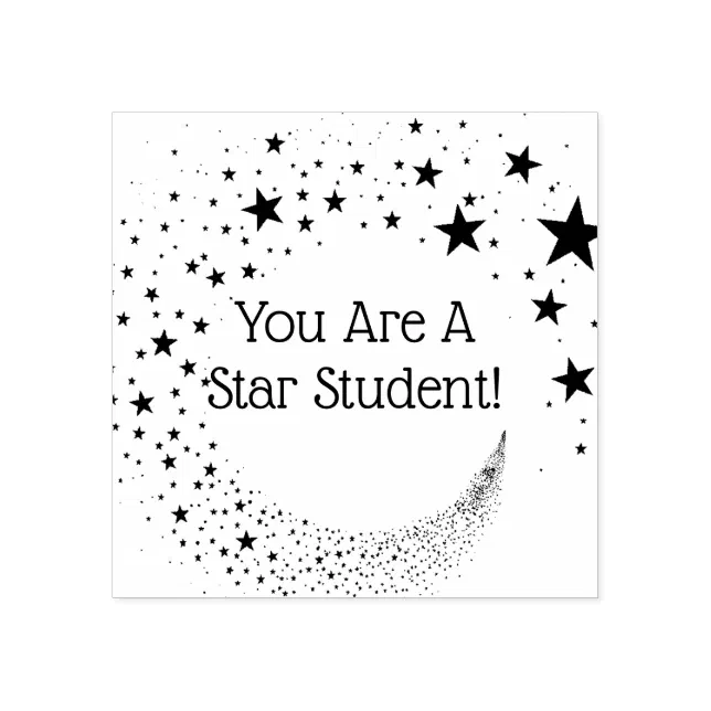 Star Student, Teachers, Award, Encouragement Rubber Stamp | Zazzle