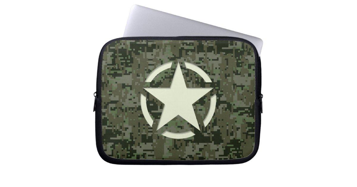Star Tag Decal Digital Camouflage Style Laptop Sleeve | Zazzle