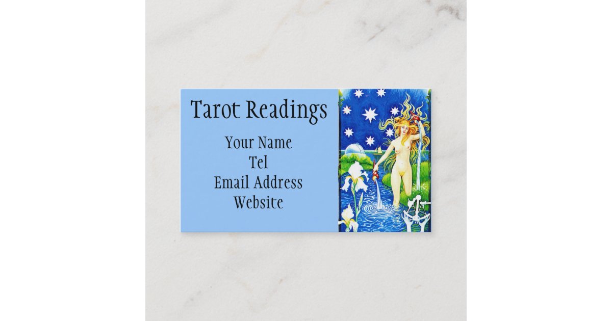 Star Tarot reading Business Card | Zazzle