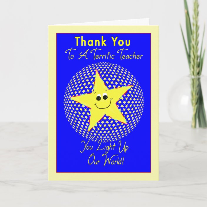 Star Teacher Thank You from Class | Zazzle.com