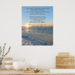 "Star thrower" Starfish thrower story poster | Zazzle