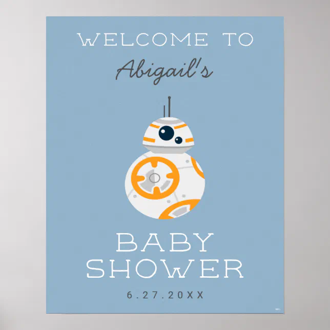 Star Wars | BB-8 Baby Shower - Welcome Poster | Zazzle