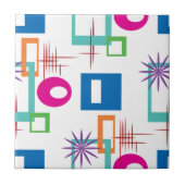 Starburst Geometric Multicolored Pattern Tile | Zazzle