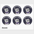 Stardust Kitten Classic Round Sticker | Zazzle