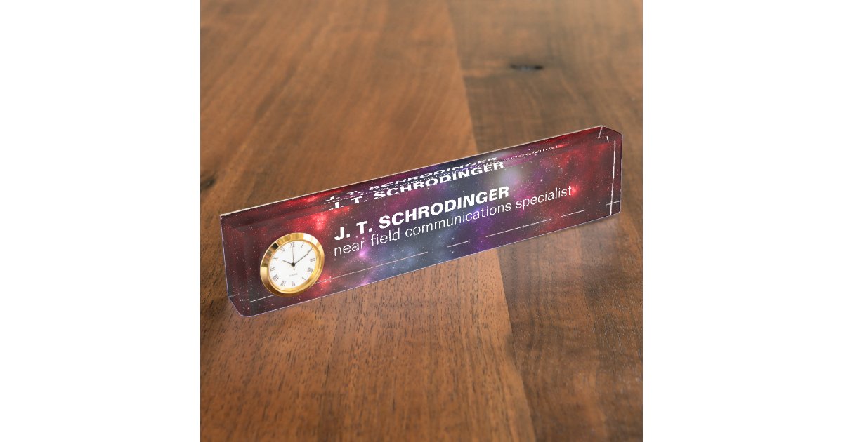 Starfield with Multicolored Cosmic Dust Name Plate | Zazzle