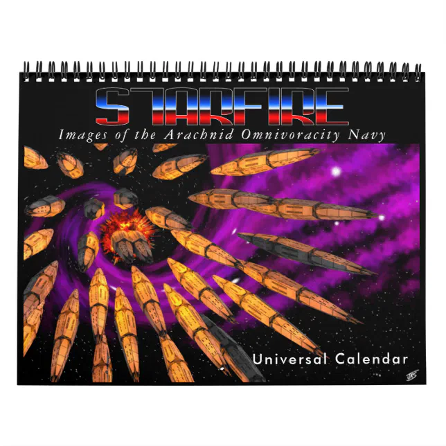 Starfire Calendar: Arachnid Omnivoracity Navy Calendar | Zazzle