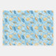 Starfish and Seahorses Blue Ocean Sandy Watercolor Wrapping Paper ...
