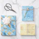 Starfish and Seahorses Blue Ocean Sandy Watercolor Wrapping Paper ...