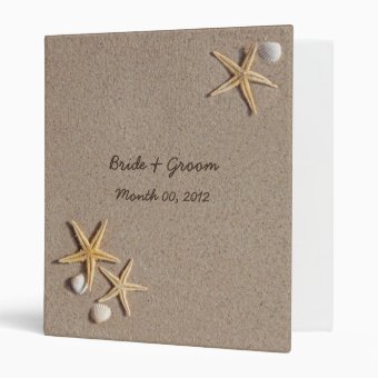 Starfish and Seashells Wedding Planner binder | Zazzle
