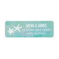 Starfish Aqua Return Address Labels | Zazzle