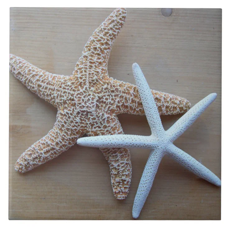 Starfish Beach Home Decorative Square Tile | Zazzle