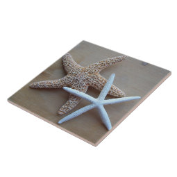Starfish Beach Home Decorative Square Tile | Zazzle