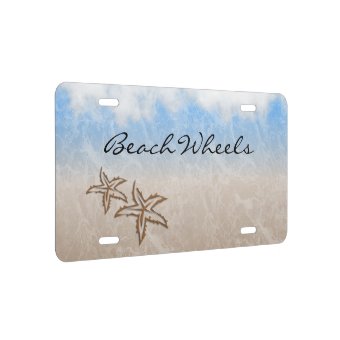 Starfish Beach License Plate | Zazzle