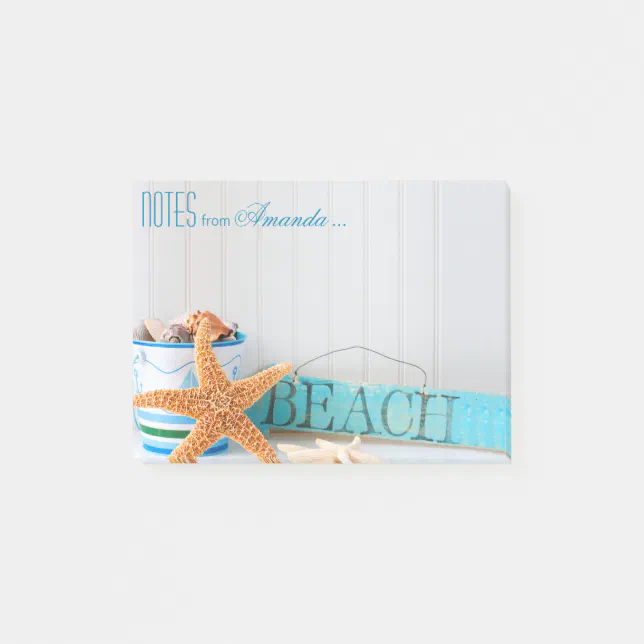 Starfish Beach Personalized Post-it Notes | Zazzle