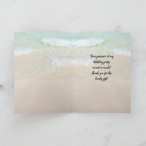Starfish Beach Scene Thank You Message Card | Zazzle