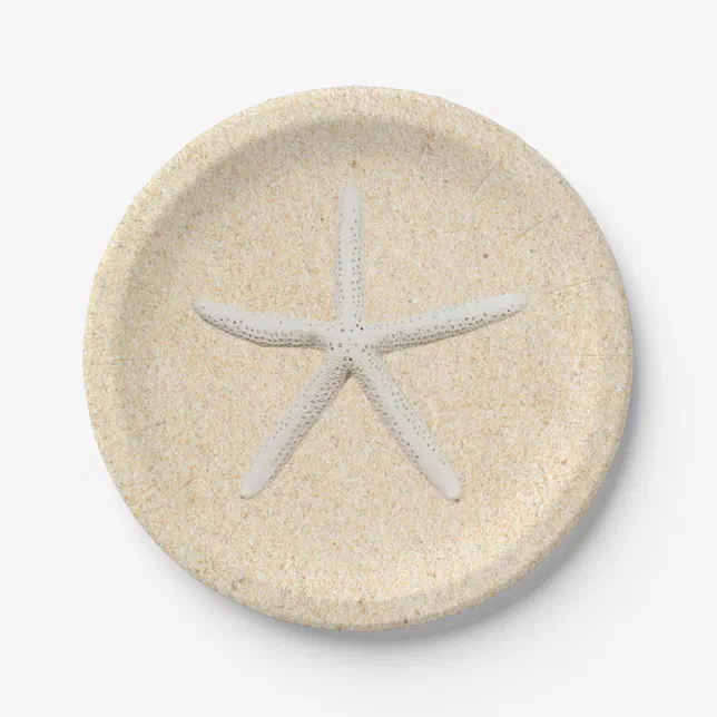 Starfish Beach Wedding Paper Plate | Zazzle