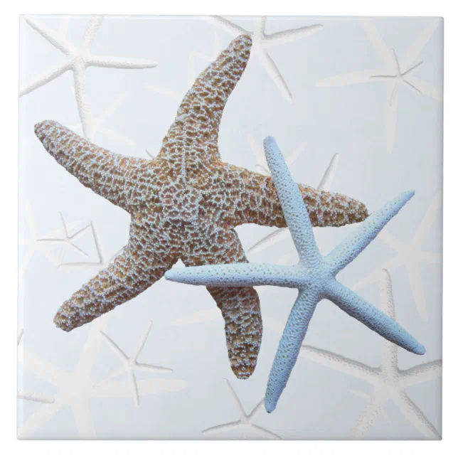 Starfish Couple Decorative Square Tile | Zazzle