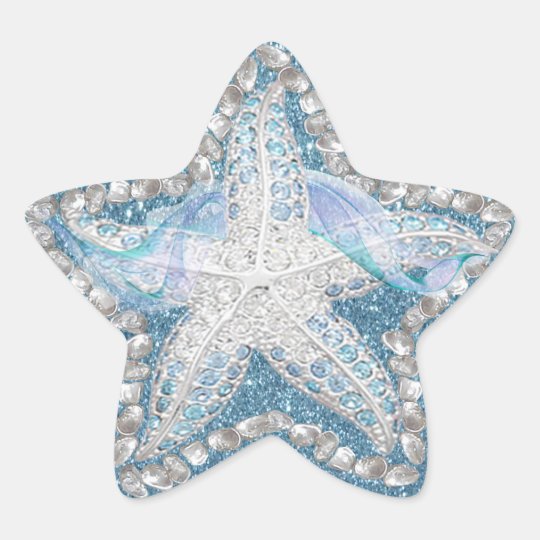 Starfish Gem Graphic Sticker | Zazzle.com