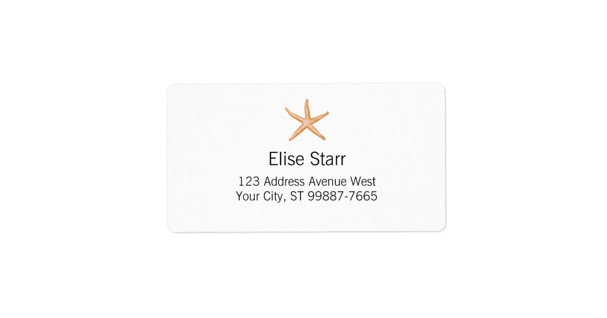 Starfish Label | Zazzle.com