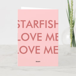 Starfish Loves You Valentine's Day Card | Zazzle