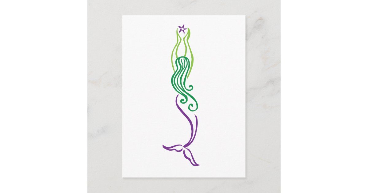 Starfish Mermaid Postcard | Zazzle