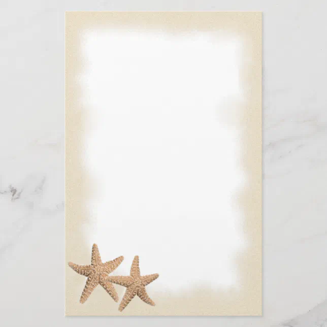 Starfish on the Beach stationery | Zazzle