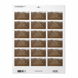 Starfish Patterns Sandy Beach Nautical Weddings Label | Zazzle